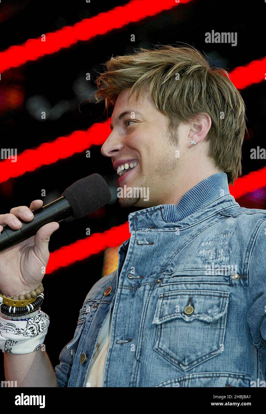 Duncan James from Blue performing at the Princes Trust Capital FM Party ...