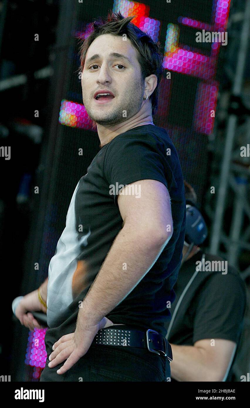 Anthony Costa from Blue performing at the Princes Trust Capital FM ...