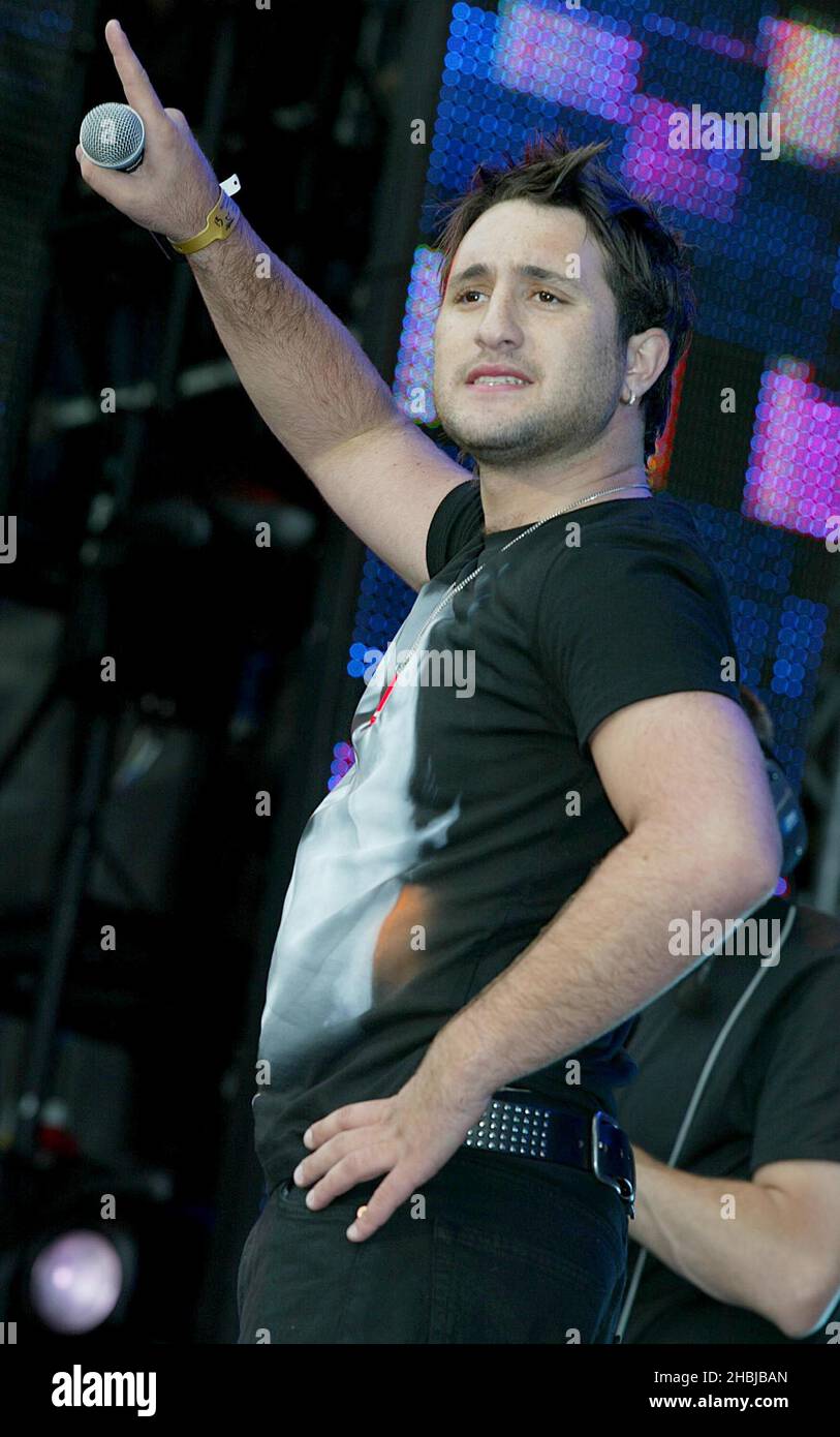 Anthony Costa from Blue performing at the Princes Trust Capital FM ...