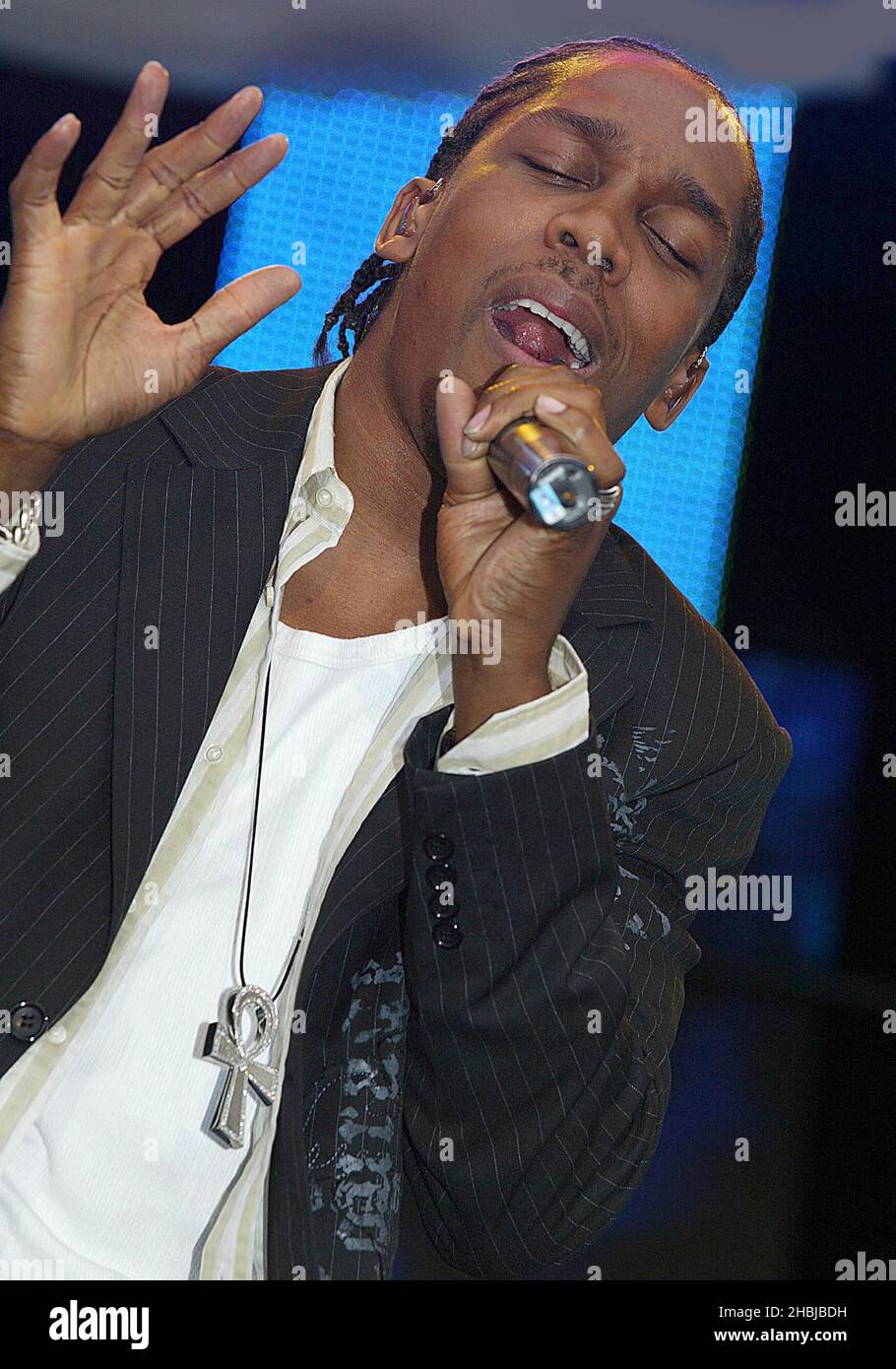 Lemar performing at the Princes Trust Capital FM Party, in the Park at ...