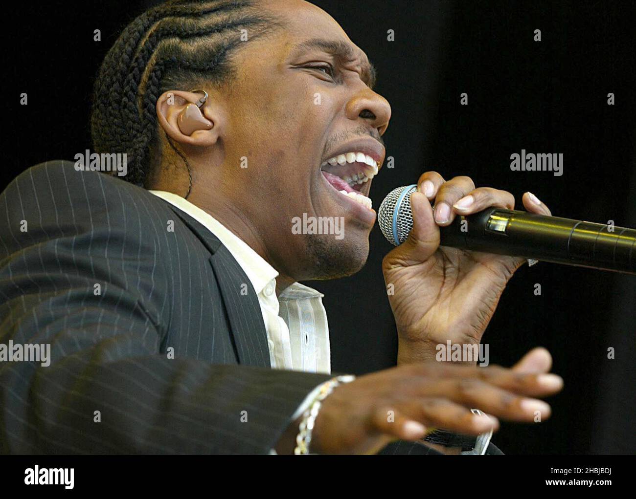 Lemar performing at the Princes Trust Capital FM Party, in the Park at ...