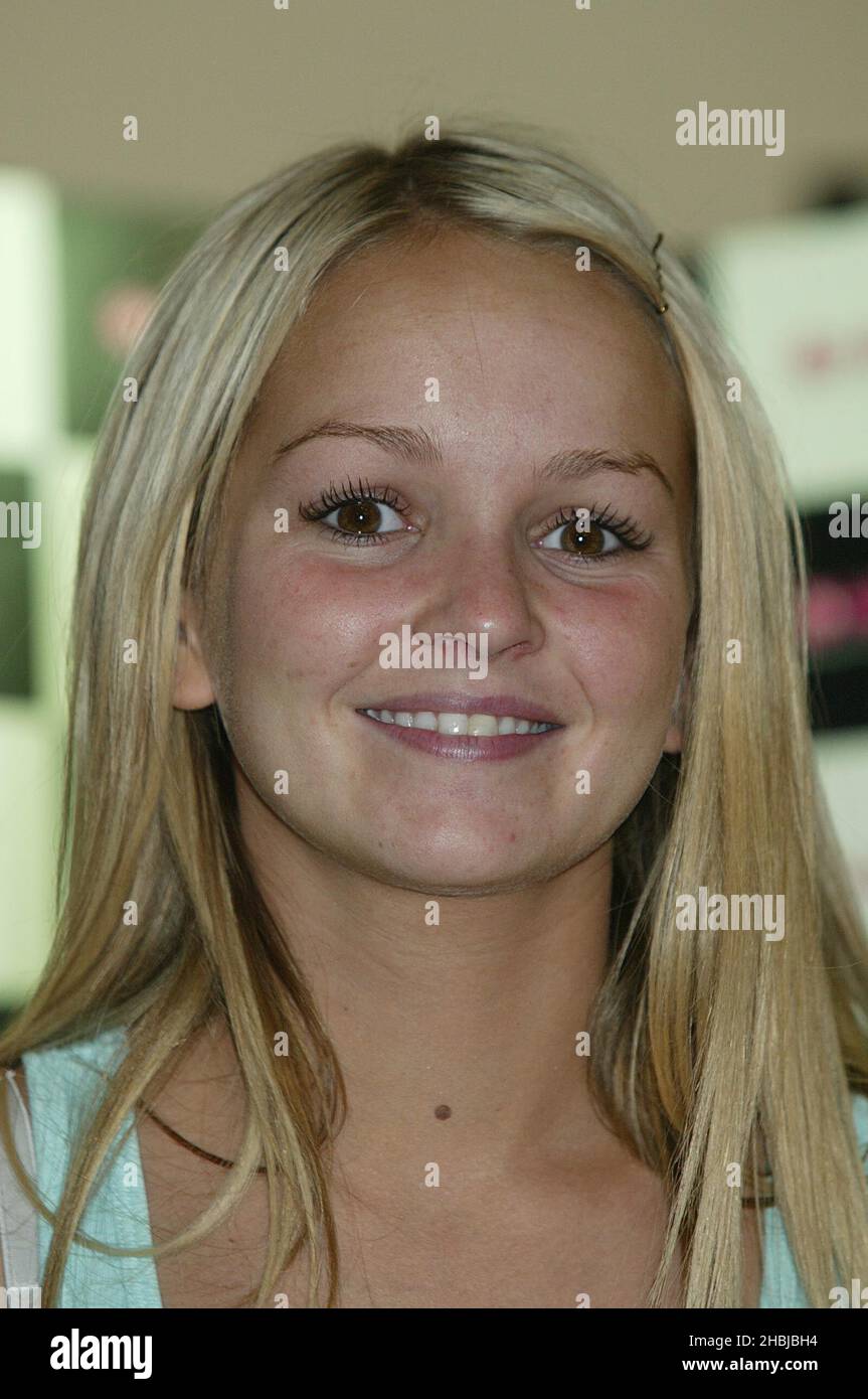 Jennifer Ellison signs copies of new single at HMV, Croydon Stock Photo ...