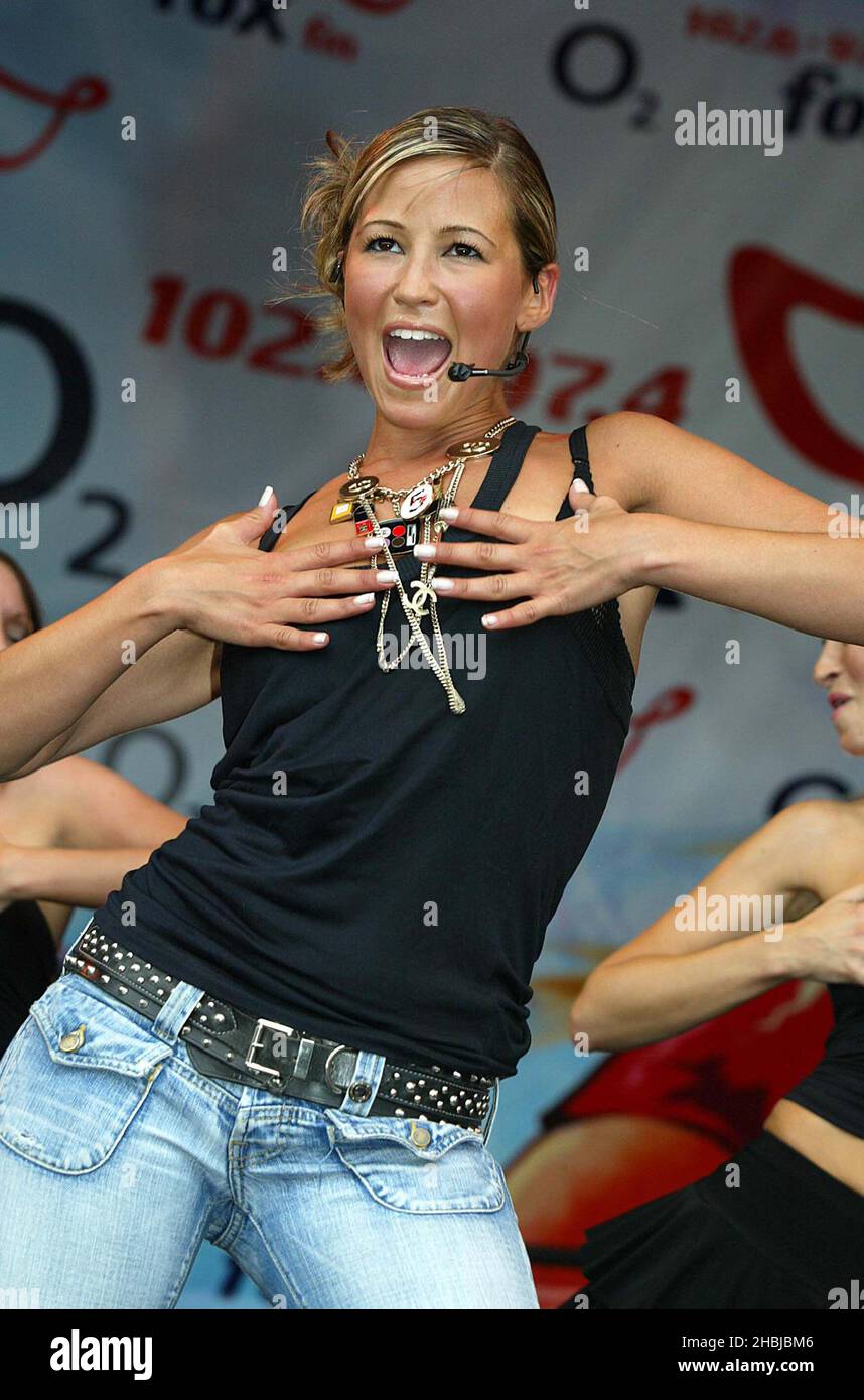 Rachel Stevens performing live at the Fox FM party in the park Stock ...