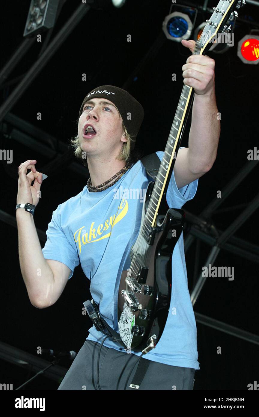 James from Busted performing live at the Fox FM Party in the Park in ...