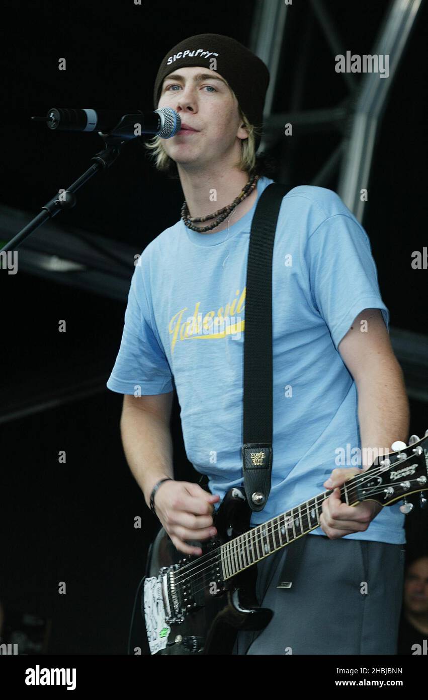James from Busted performing live at the Fox FM Party in the Park in ...