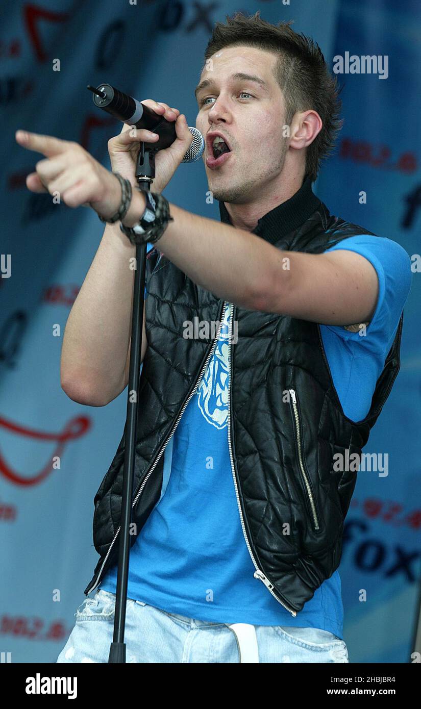 Phixx perform live on stage at the Fox FM Party in the Park in ...