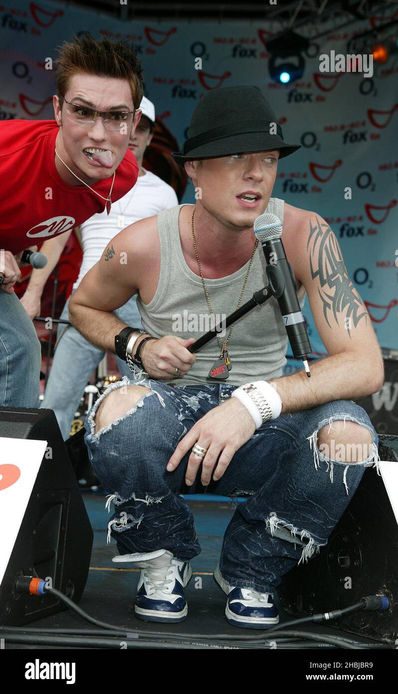 Phixx perform live on stage at the Fox FM Party in the Park in ...