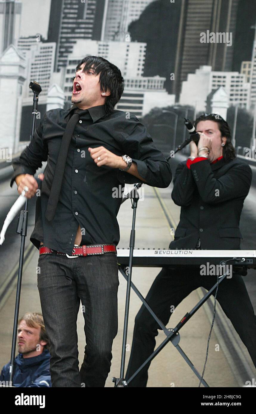The Lost Prophets perform on stage on the third day of "The Carling ...