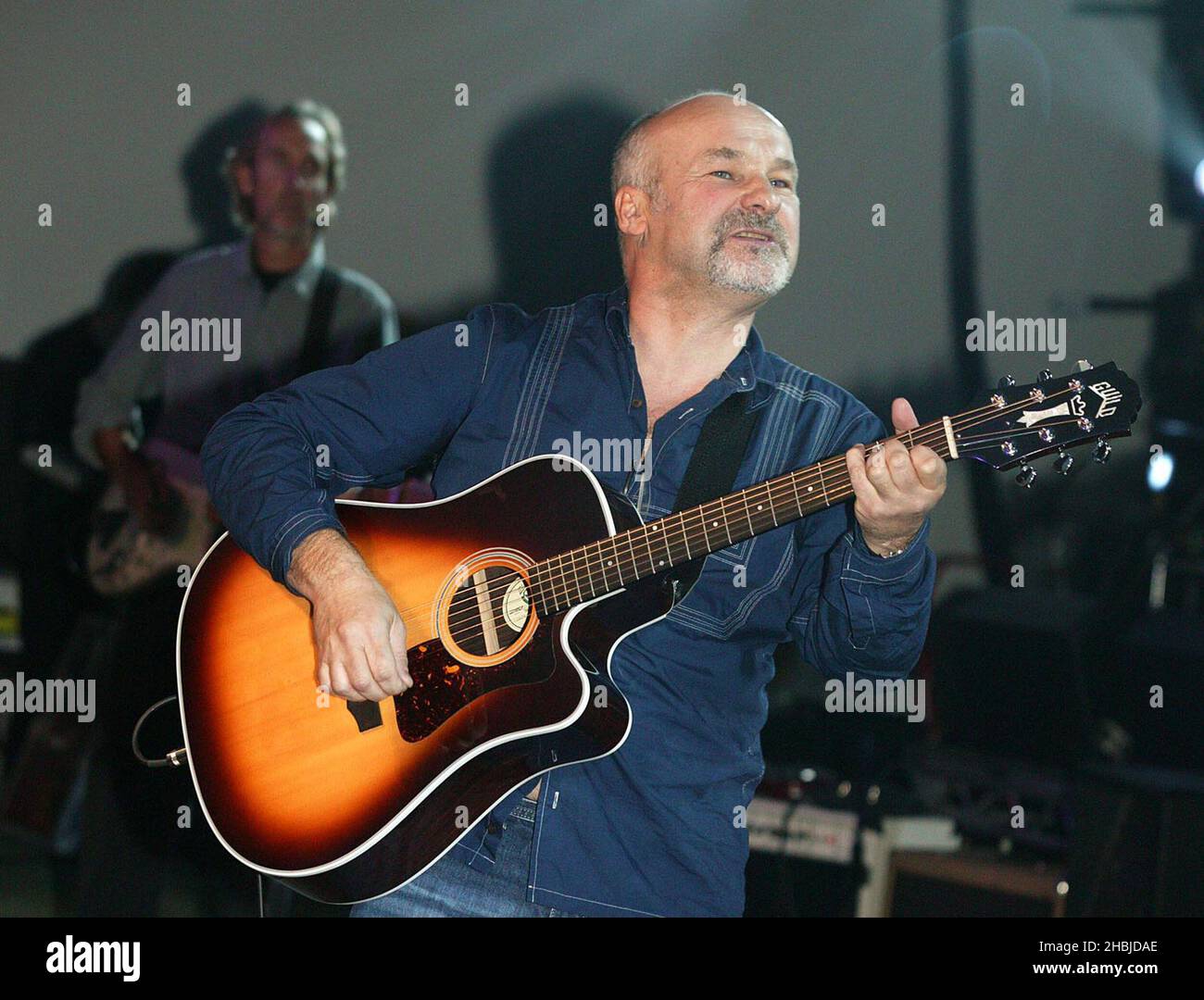 Paul Garrack of Mike and the Mechanics performs live during rehearsal ...