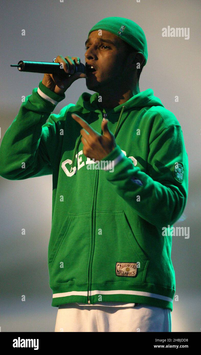 Ali B from Holland perform live on stage at the Mobo Awards 2004 at The ...