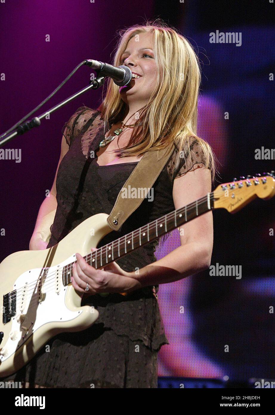 Theresa Anderson performs live on stage at the Wembley Arena performace ...