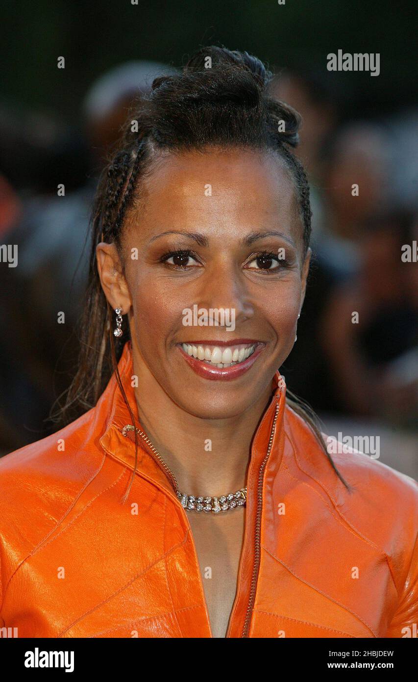 Kelly Holmes olympic gold medalist arrives at the Mobo Awards 2004 at ...