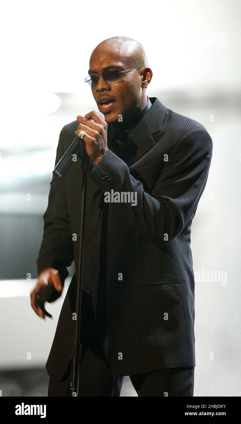 Mario Winans performs live on stage at the Mobo Awards 2004 at The ...