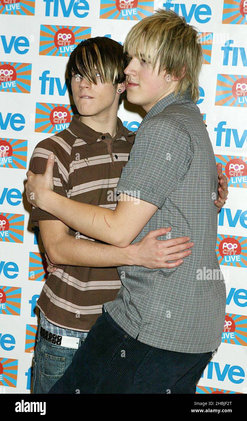 McFly poses at a photocall at "Pop City Live" music event, broadcast ...