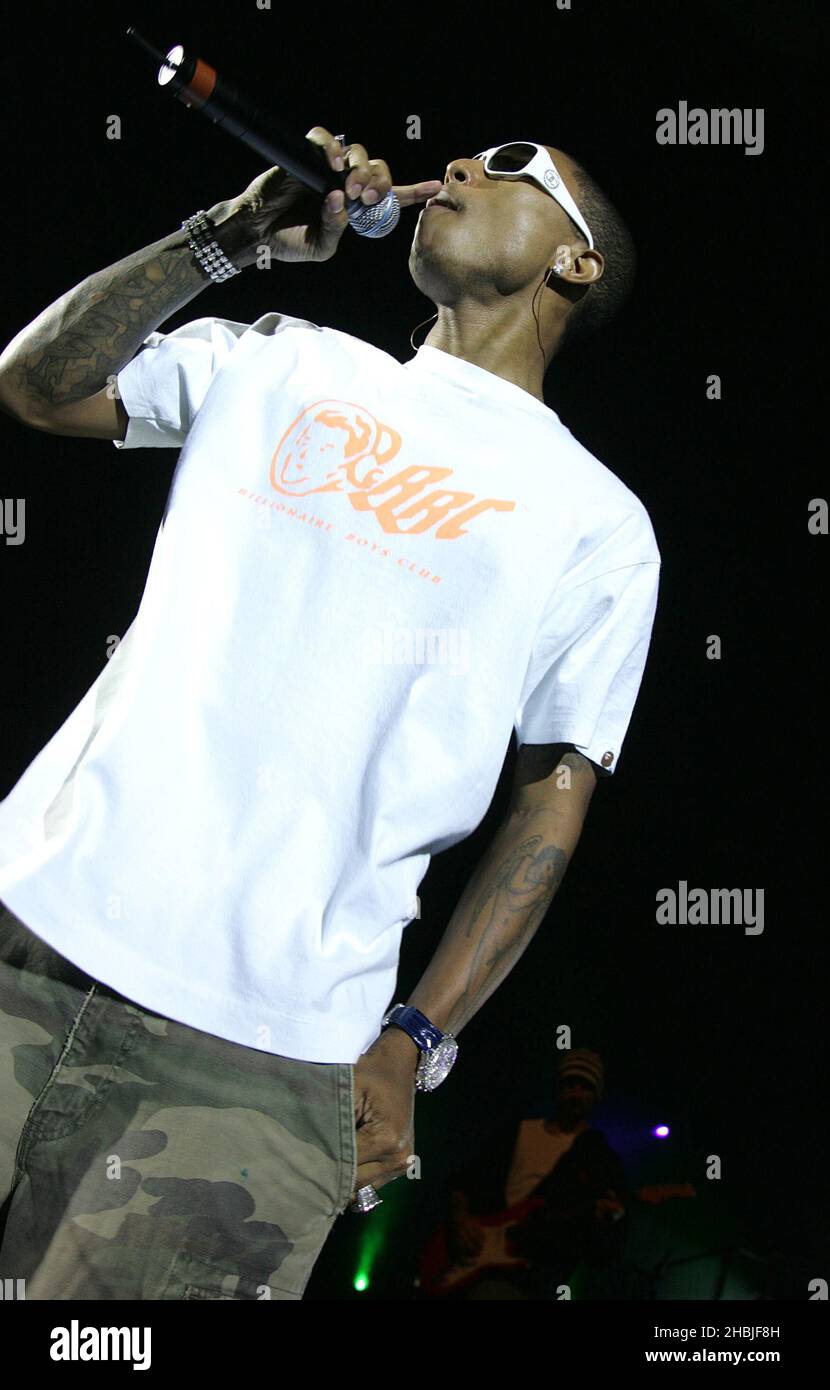 Pharrell Williams of N*E*R*D performs on stage at the final gig this ...