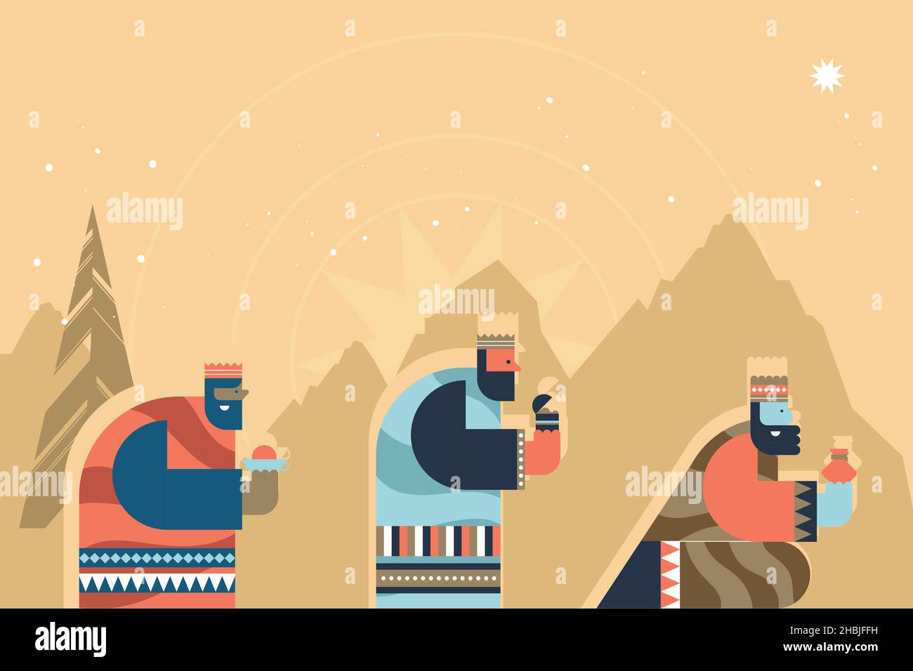 magic kings in desert characters Stock Vector Image & Art - Alamy