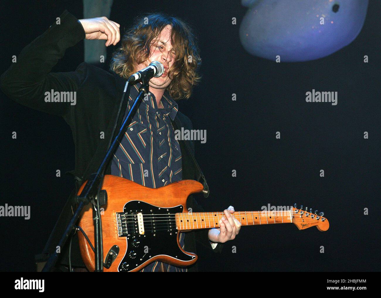 Dave McCabe of The Zutons performs on stage at "XFM's Winter Wonderland ...