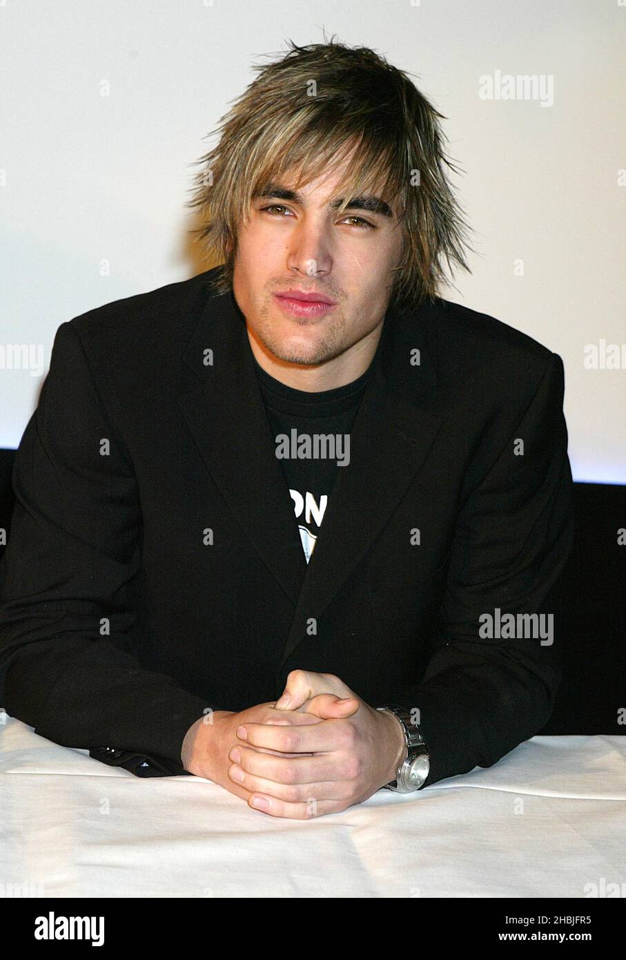 Charlie Simpson, of Busted attends a Press Conference to announce their ...