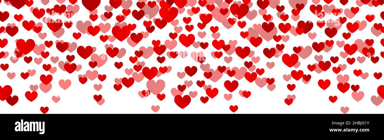 Red Heart Repeat Banner Background with Hearts Stock Vector Image & Art ...