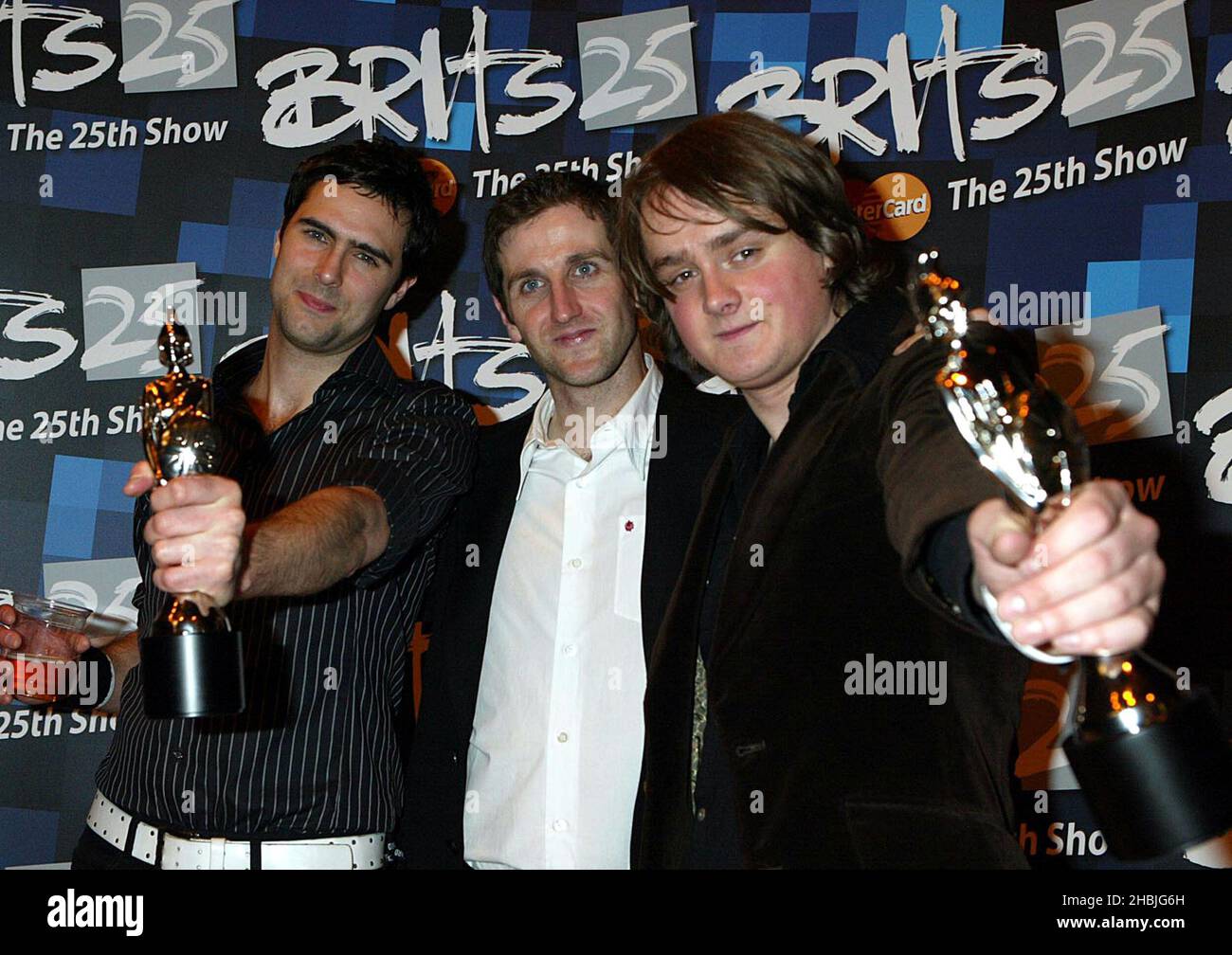 Keane at the Brit Awards 2005, Earls Court, London Stock Photo - Alamy