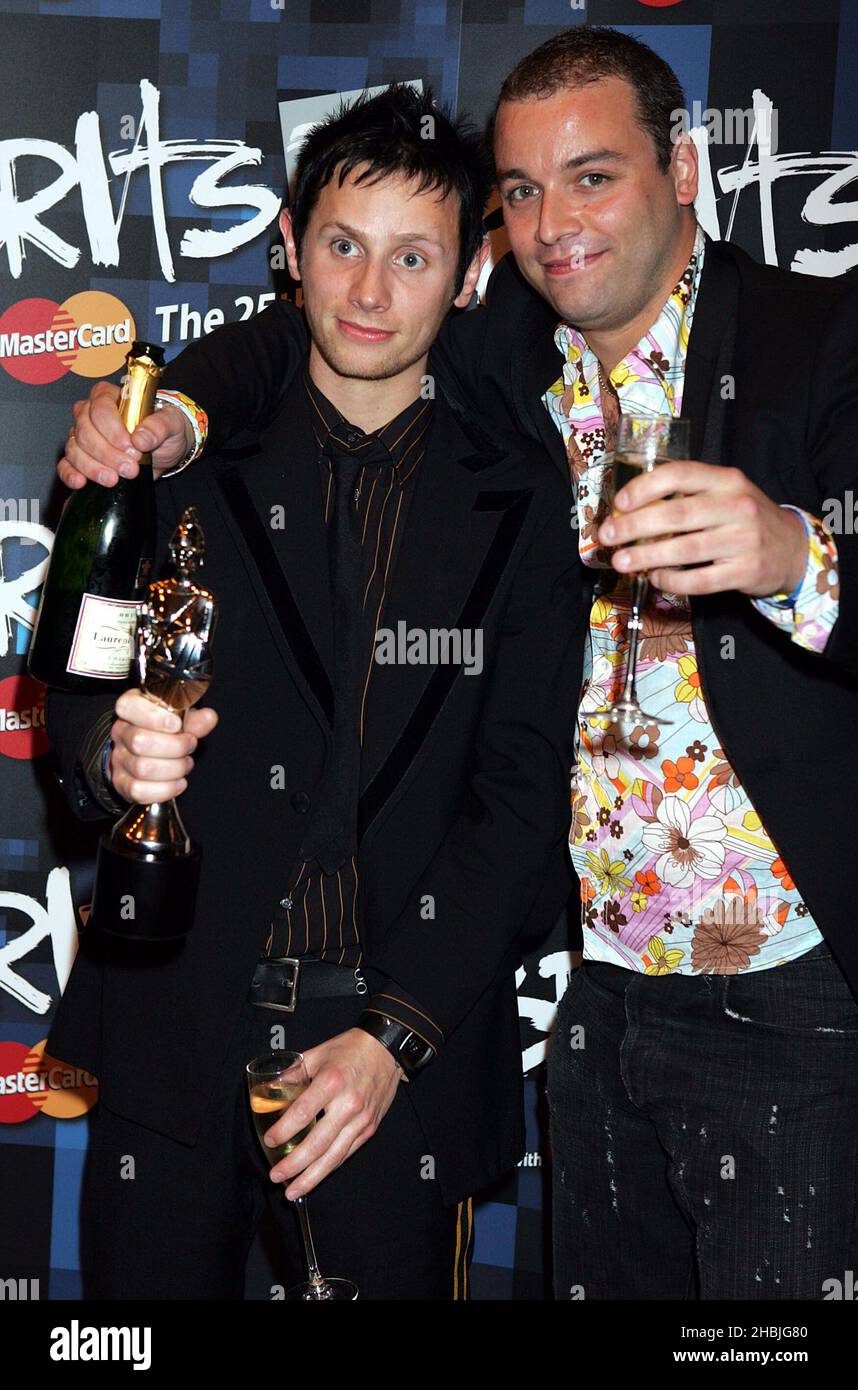 Muse at the Brit Awards 2005, Earls Court, London Stock Photo - Alamy
