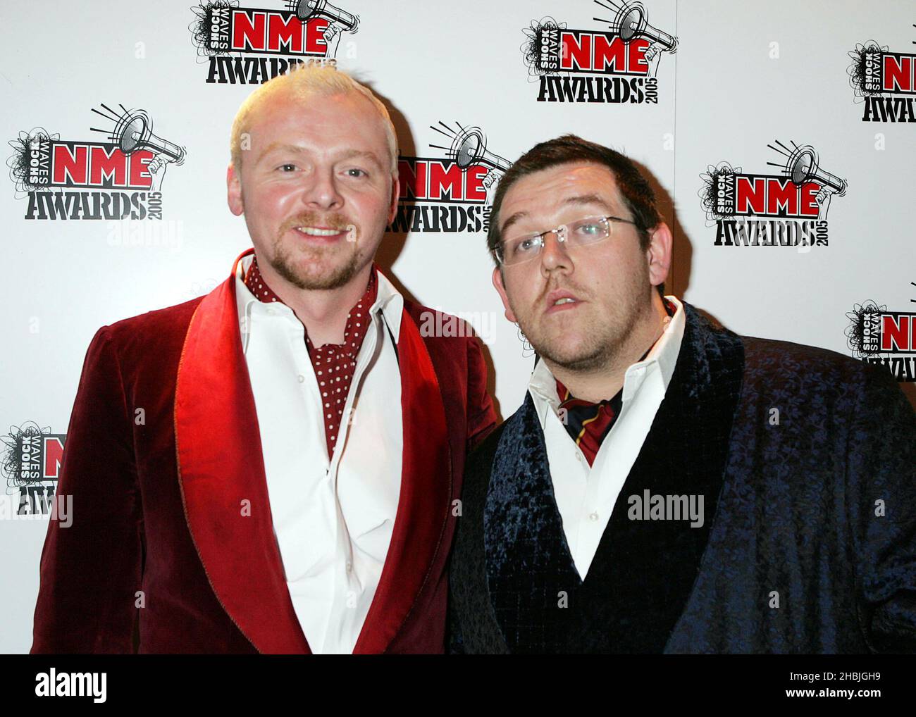 Simon Pegg and Nick Frost of Sean of the Dead poses in the Awards Room ...