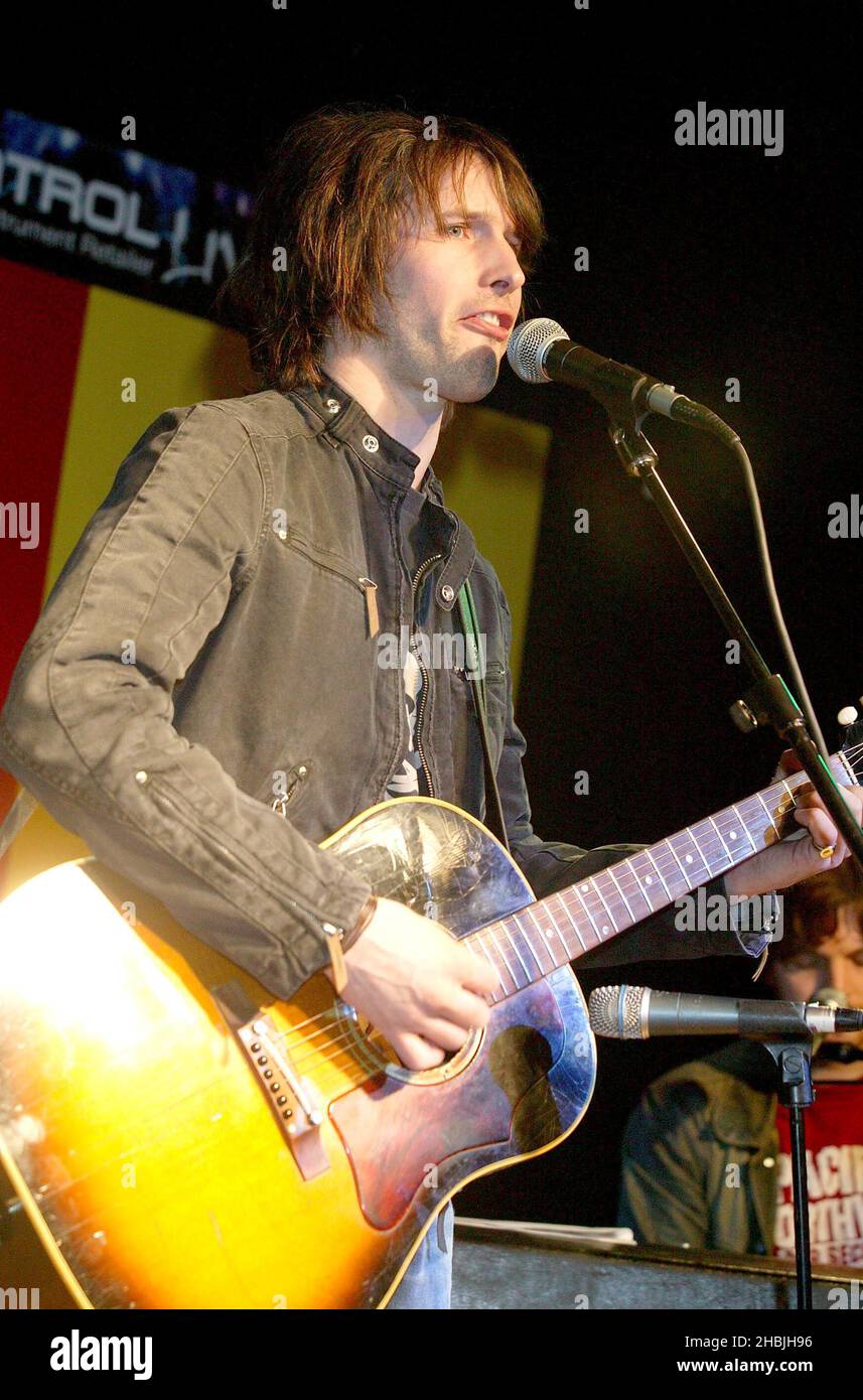 British singer-songwriter James Blunt performs live and signs copies of ...