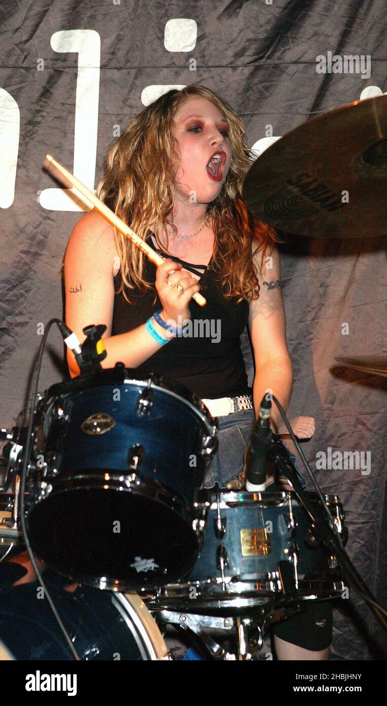 The Suffrajets perform on stage as part of The Tiscali Showcase at The ...