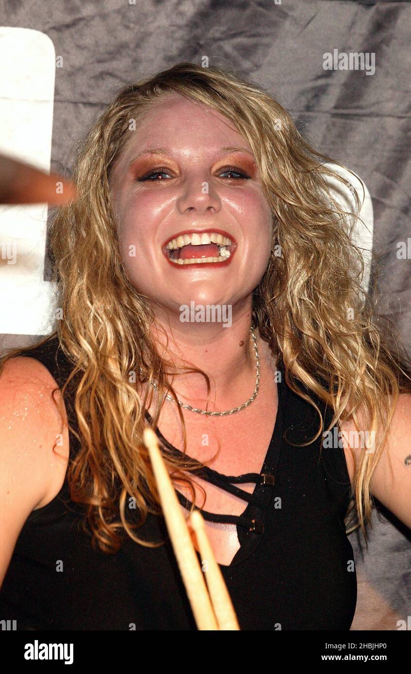 The Suffrajets perform on stage as part of The Tiscali Showcase at The ...