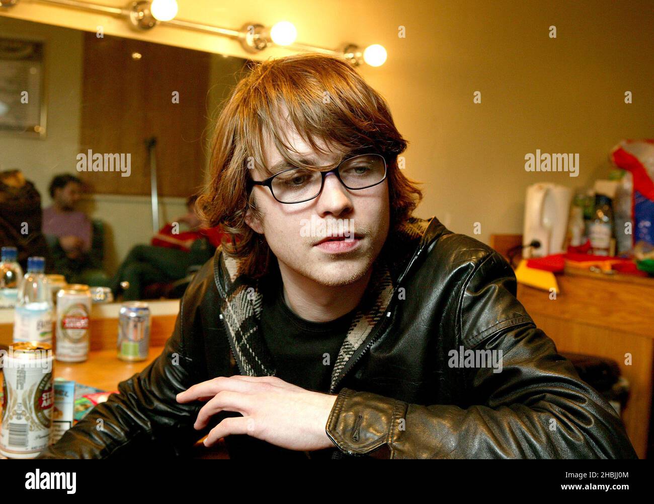 Tom Vek; backstage The Bees at final date of UK tour promoting current ...