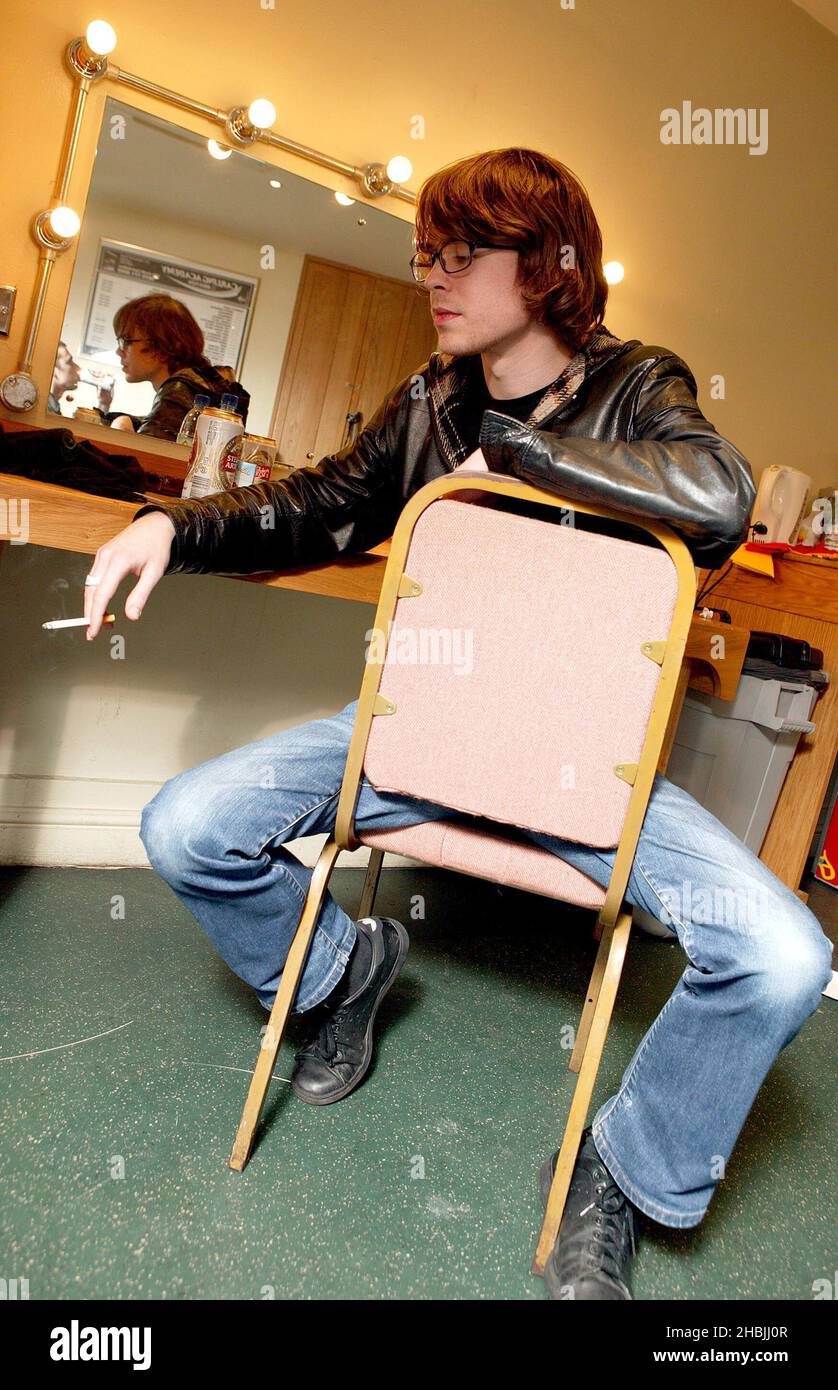 Tom Vek; backstage The Bees at final date of UK tour promoting current ...