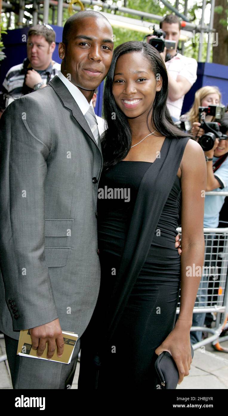 Jamelia and boyfriend Darren Byfield arrive at the Ivor Novello Awards ...