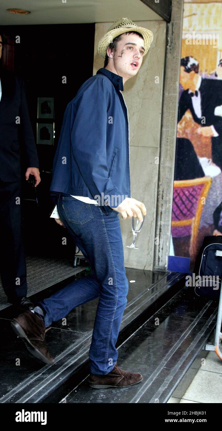 Pete Doherty arrives at the Ivor Novello Awards at the Grosvenor House ...