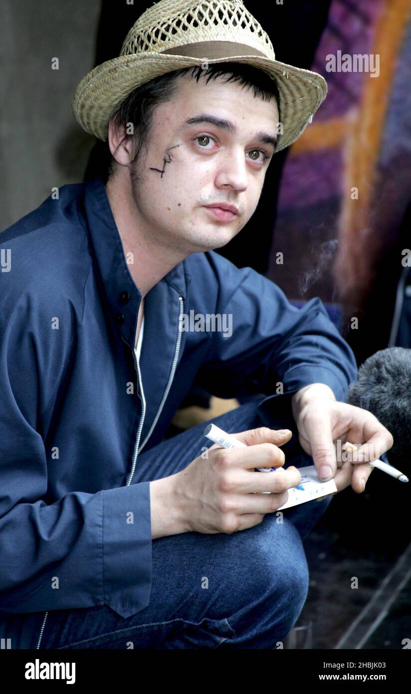 Pete Doherty arrives at the Ivor Novello Awards at the Grosvenor House ...