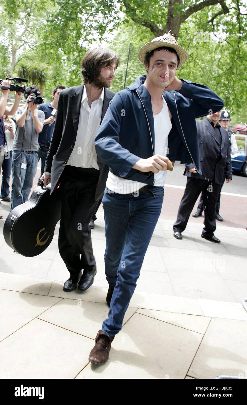 Pete Doherty arrives at the Ivor Novello Awards at the Grosvenor House ...