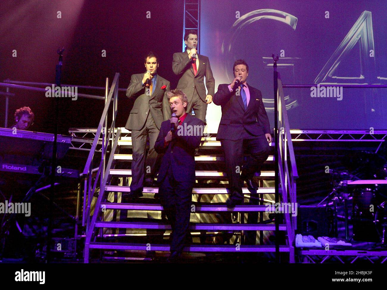 Jonathon Ansell; Mike Christie; Ben Thappa and Matt Stiff of operatic ...