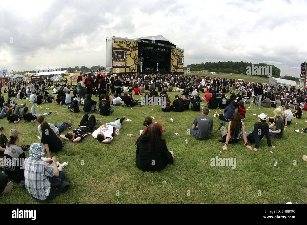 Crowd view at day one of this year's Download Festival at Donington ...