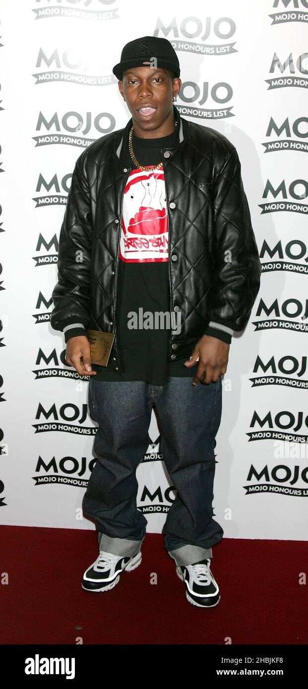 Dizzee Rascal arrives at The MOJO Honours List 2005, the music magazine ...