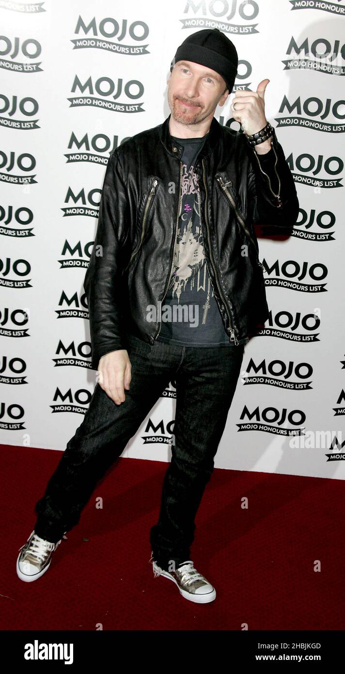 The Edge of U2 arrives at The MOJO Honours List 2005, the music ...