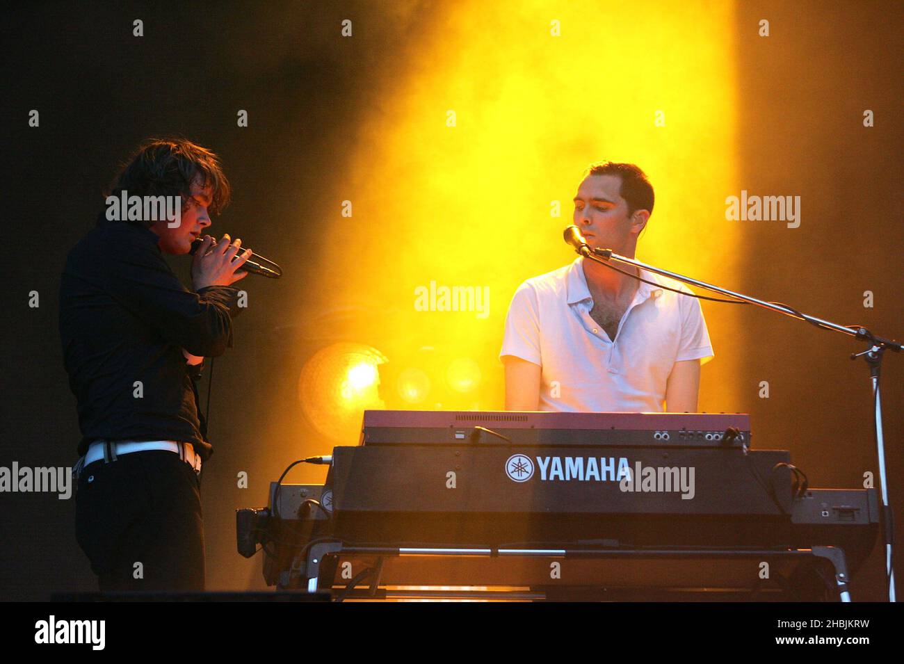 Tom Chaplin and Tim Rice-Oxley of Keane performs on stage at the ...