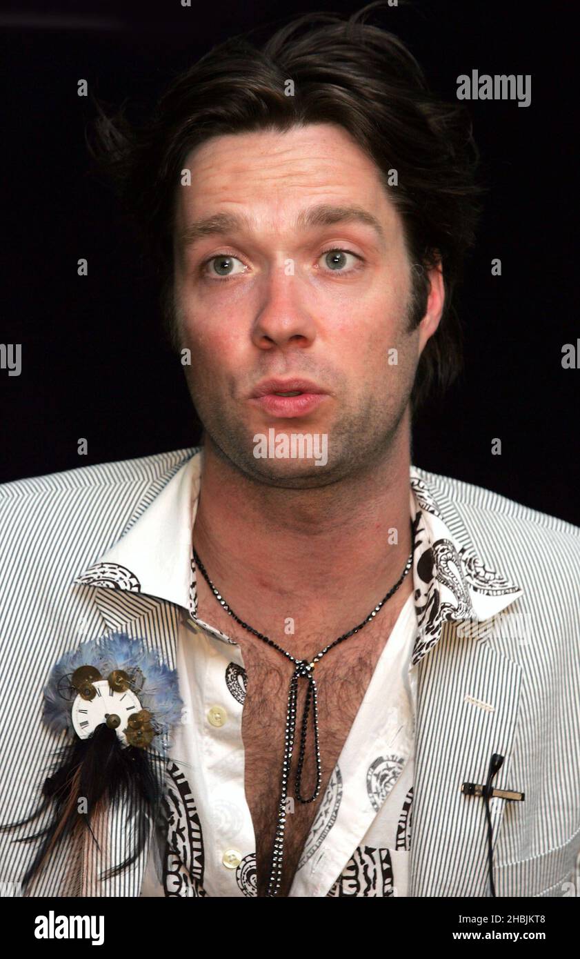 Rufus Wainwright poses backstage at the Wirelss 02 Festival in Hyde ...