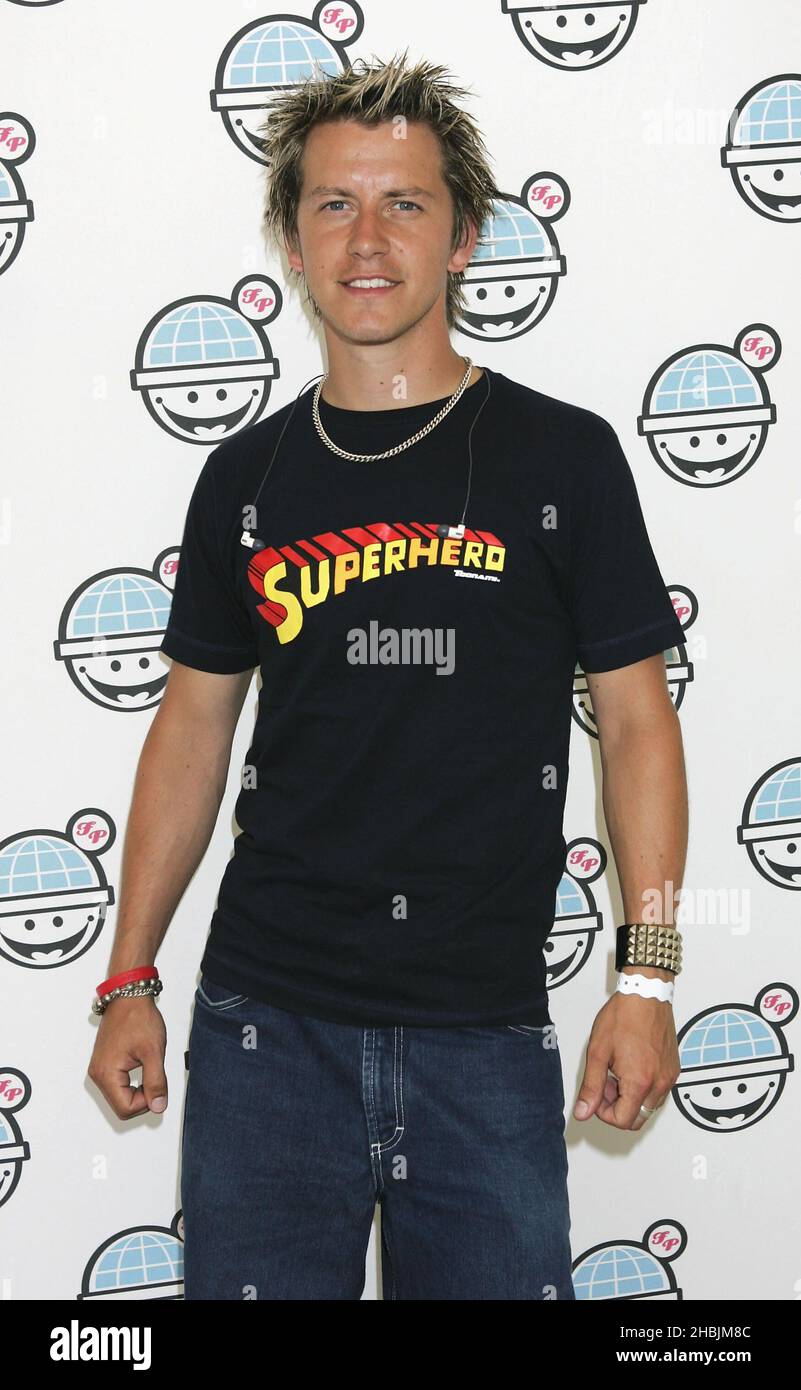 Ollie of Freefaller poses backstage at the second annual "Big Gay Out ...