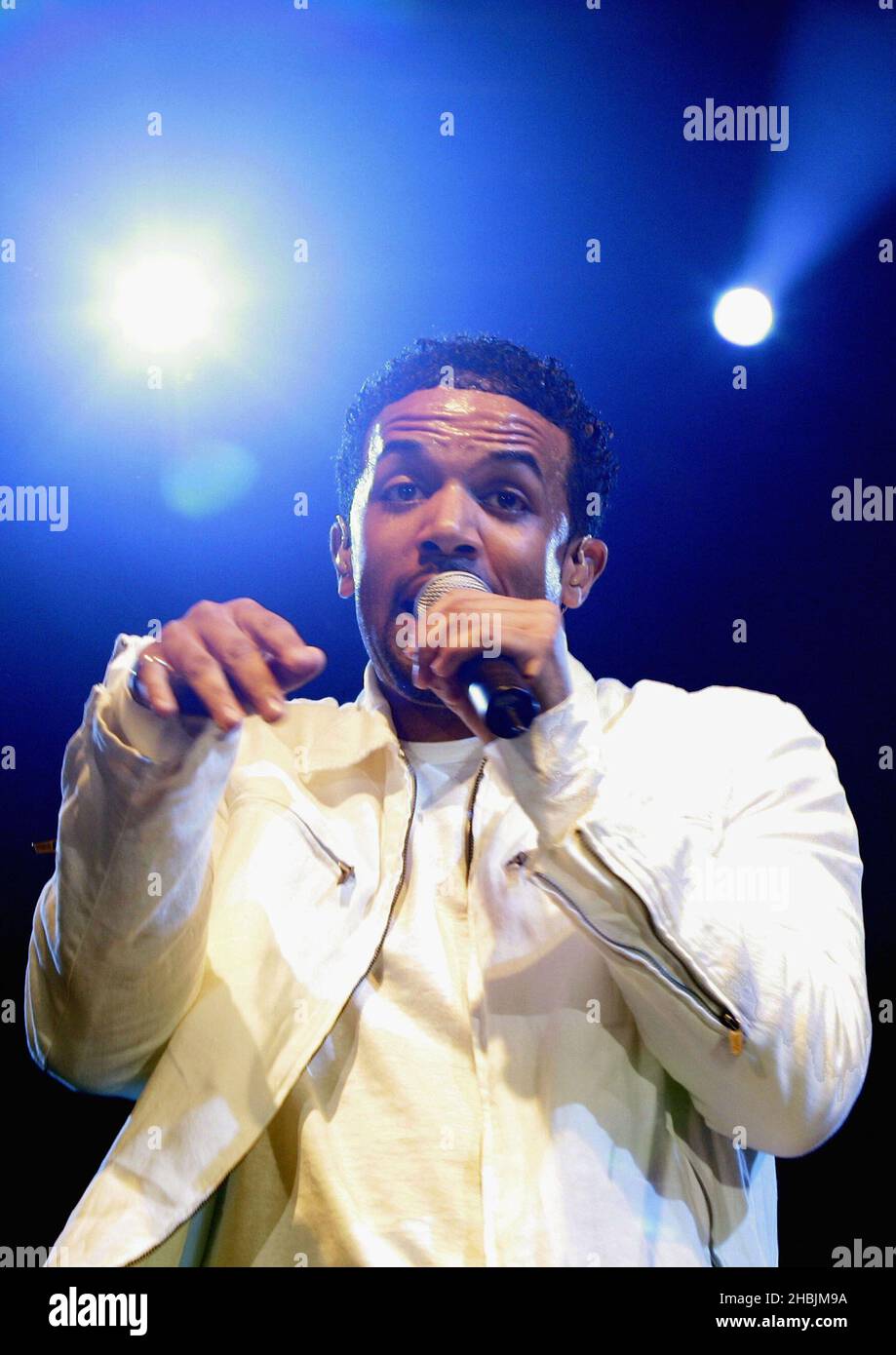 Singer Craig David performs on stage at Somerset House in London. The ...