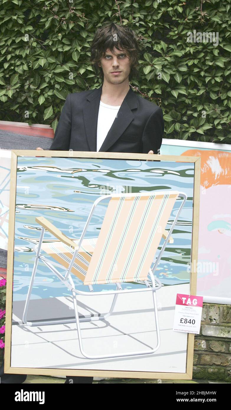 Jackson Scott poses with artwork going under the hammer in first ever Â ...