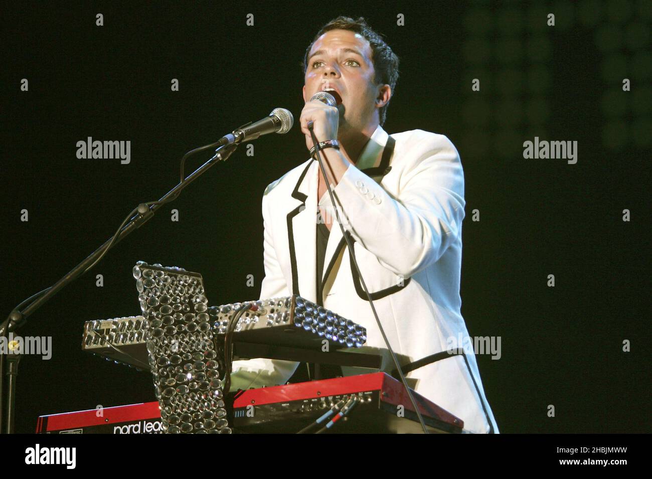 Brandon Flowers of The Killers performs live on stage at the first day ...
