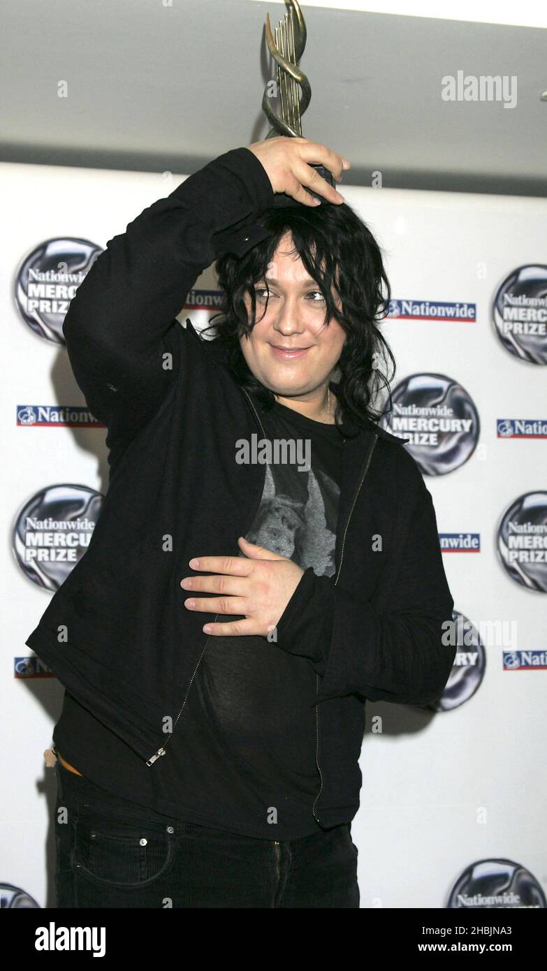 Anthony Hegarty of Anthony and the Johnsons poses in press room after ...