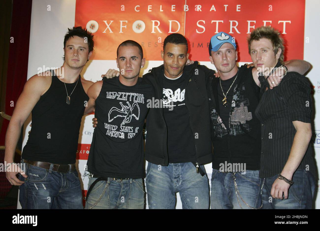 Fourth Base from X Factor attend photocall of "Celebrate Oxford Street ...