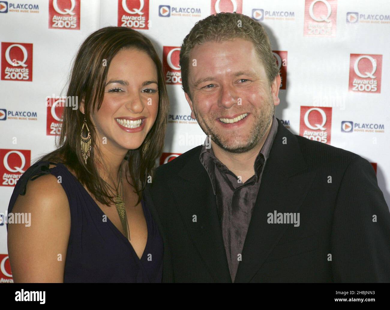 Jon Culshaw and guest at the 2005 Q Awards, The Grosvenor House Hotel ...