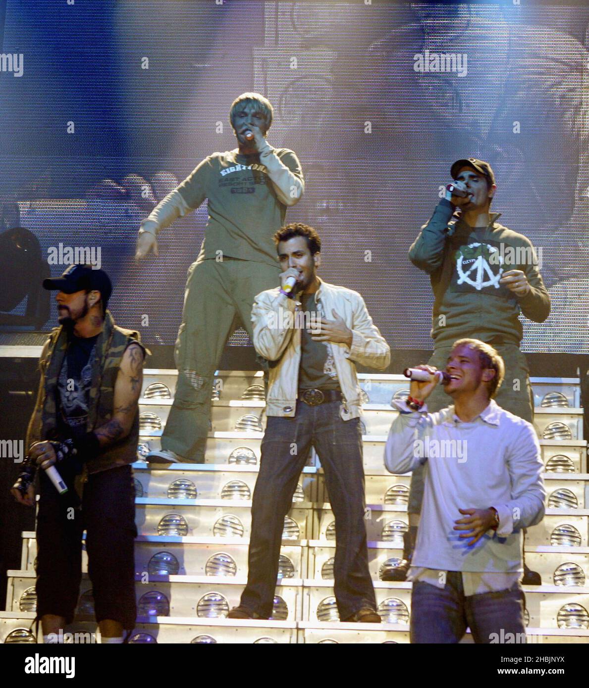 Reunited American boy band the Backstreet Boys play the first night of ...