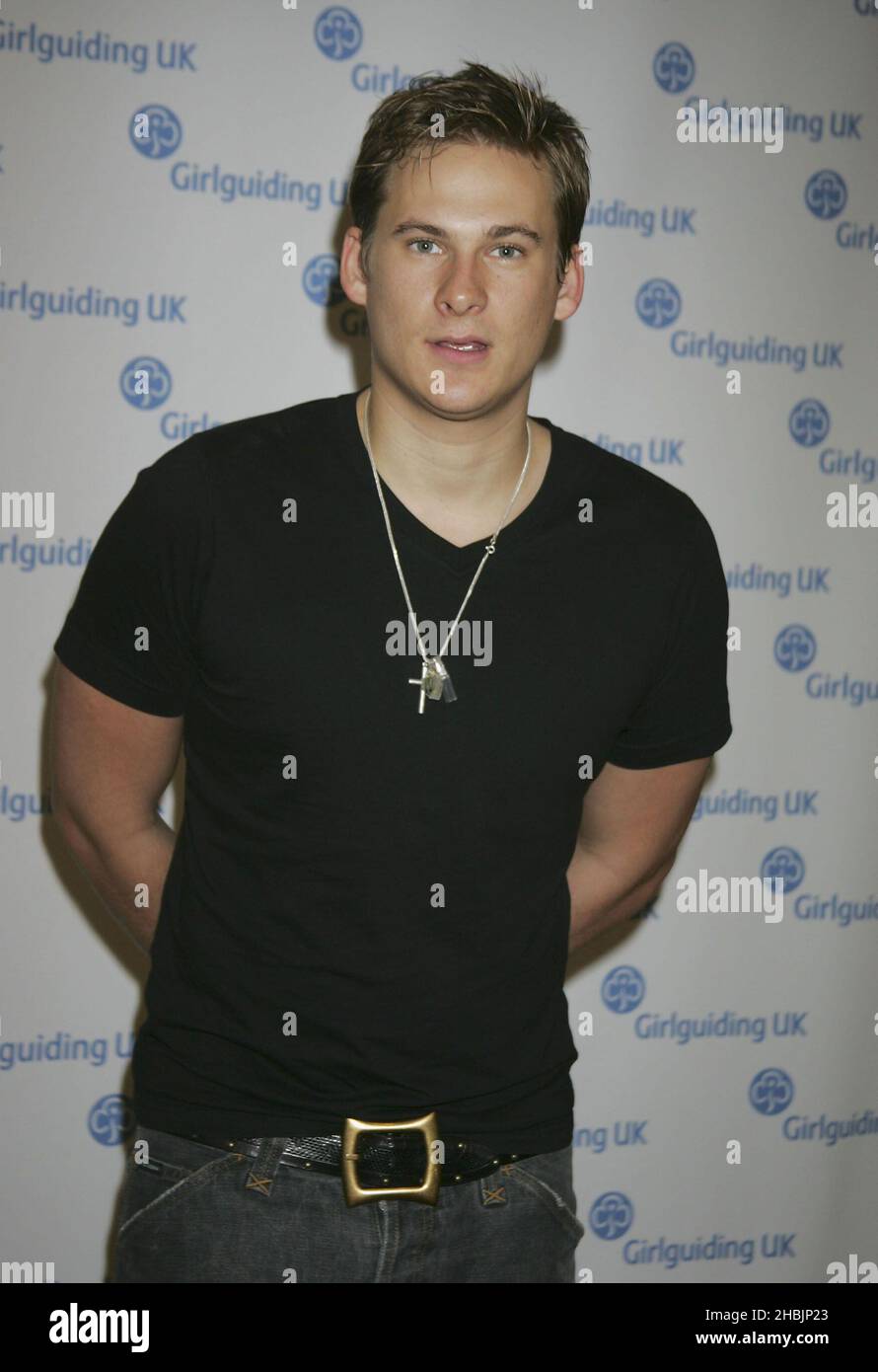Lee Ryan poses backstage at the Girl Guiding Concert at the Birmingham ...